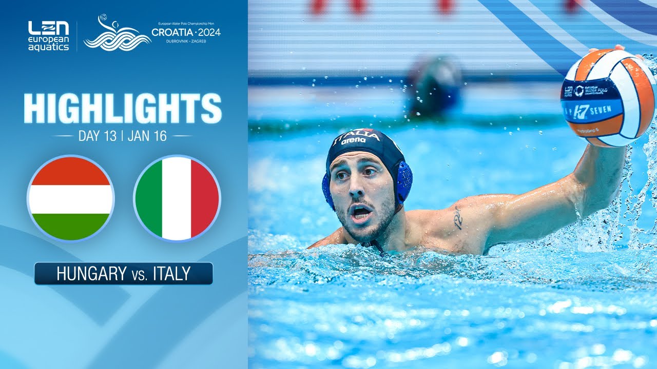 Hungary vs. Italy Highlights | Bronze Medal Match | European Water Polo ...