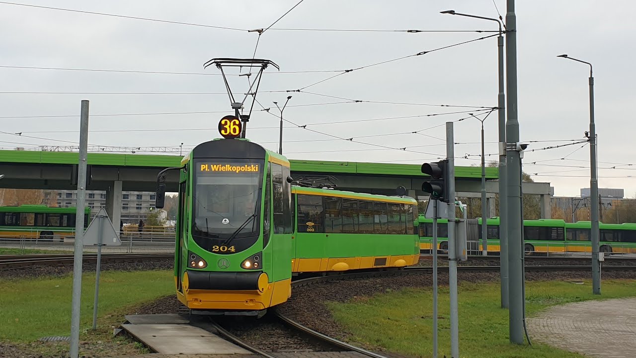 MPK Poznań - linia 36 | Moderus Alfa #204 + #203 - YouTube