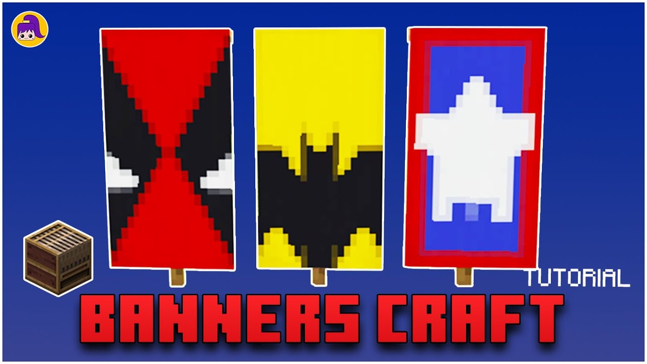 How to Craft Banners "SuperHero" (pt 2) - Minecraft tutorial - YouTube