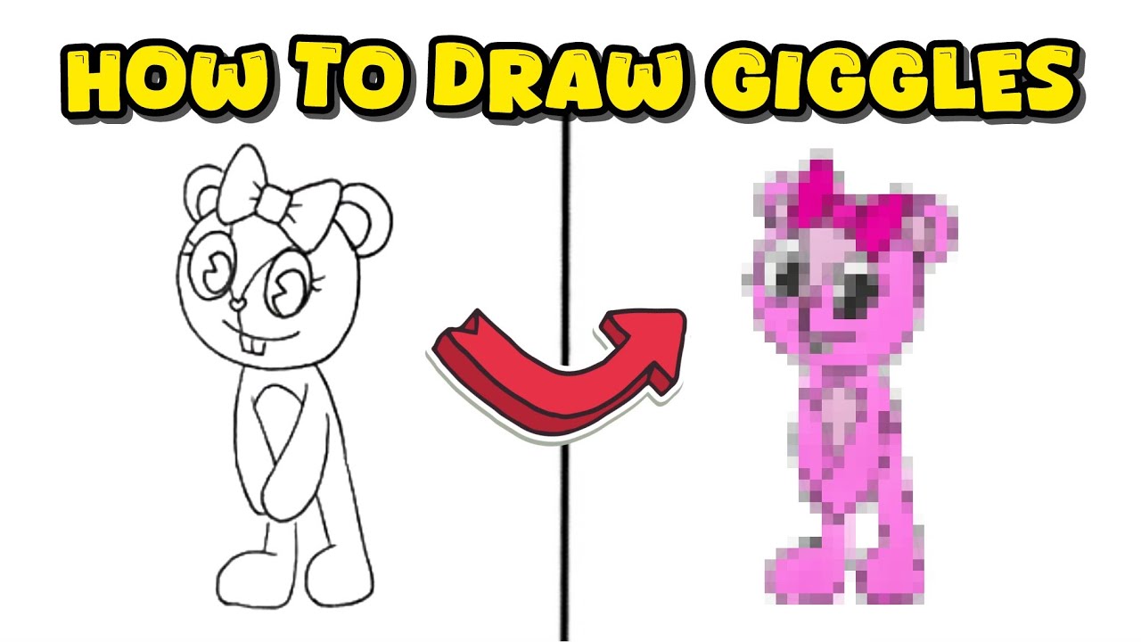 How to Draw Giggles from Happy Tree Friends – Cute Cartoon Drawing ...