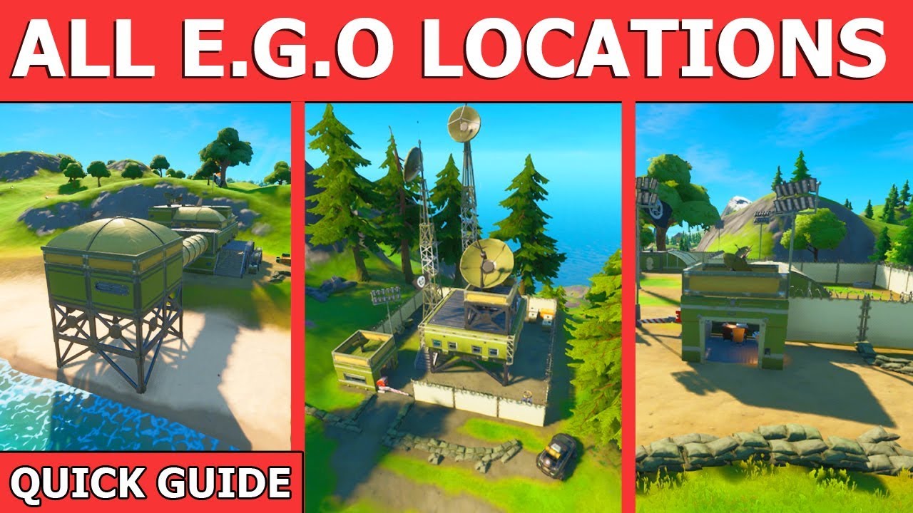 ALL E.G.O LOCATIONS! VISIT DIFFERENT E.G.O OUTPOSTS! FORTNITE ALL 5 ...