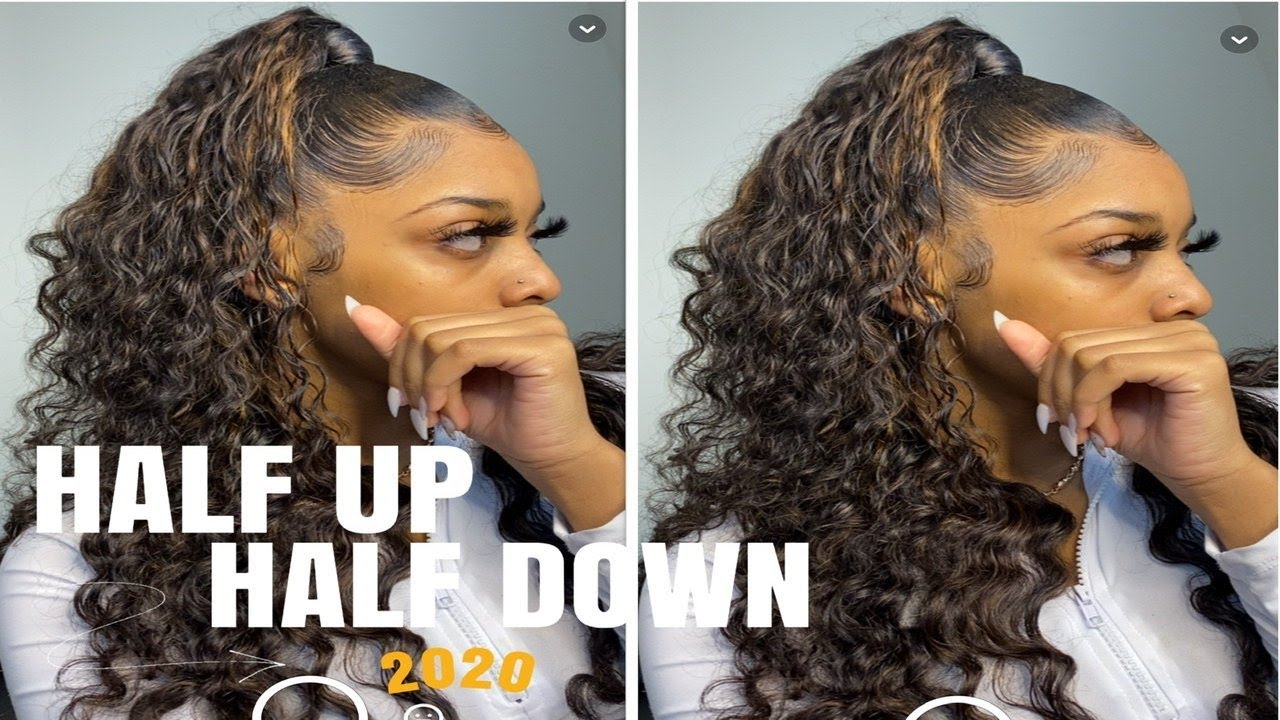 NO LEAVE OUT 😻😻 EASIEST Way To Achieve the HALF UP HALF DOWN LOOK 🔥🔥 ...
