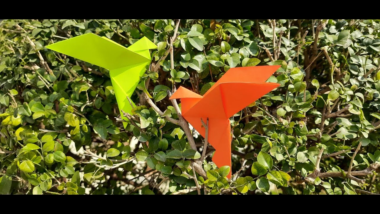 Origami Bird instructions for Kids - How to make a Paper Bird easy step ...