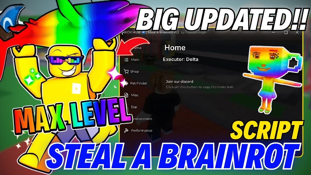 🧠 Steal a Brainrot GUI Hack | Auto Teleport Steal, Anti Kick, Dupe ...