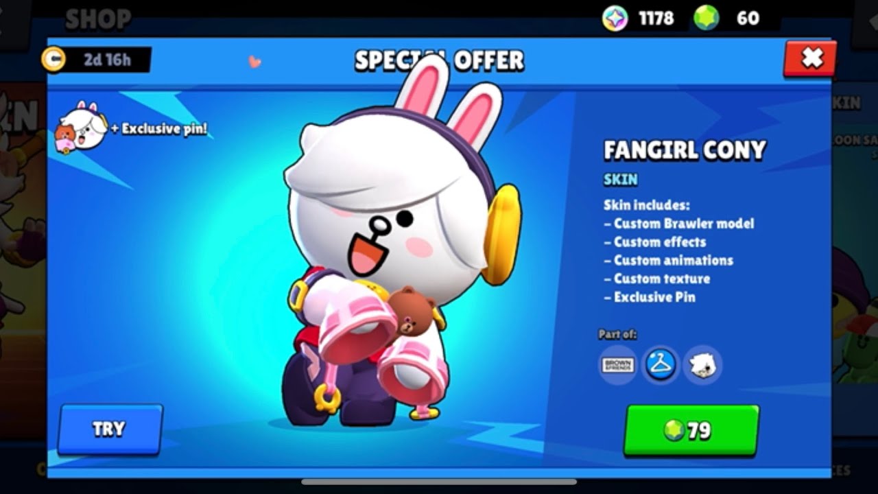 New FANGIRL CONY Line Friends Collab skin! 🥰 - YouTube