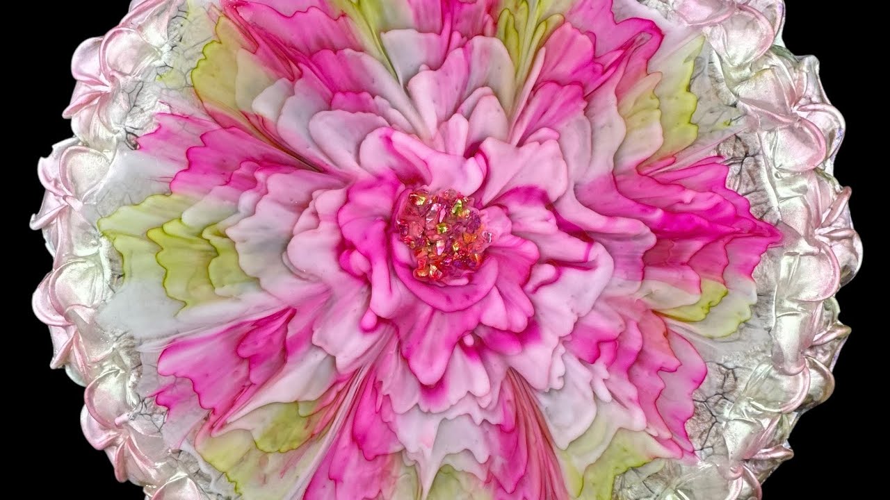 #155 Gorgeous Spring Flower Bloom with Crackle Back Tutorial - YouTube