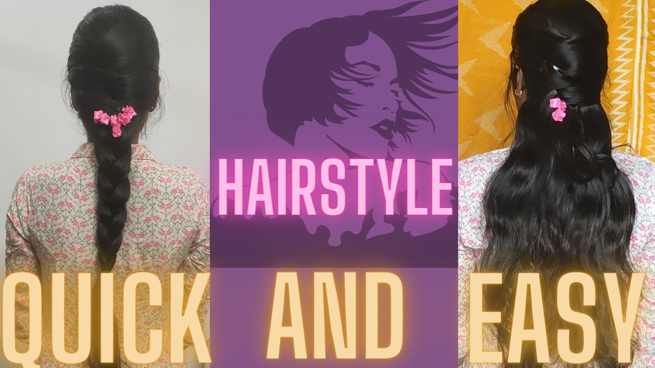 Simple & cute Self Hair Do in 5 minutes|QUICK & EASY|For medium to long ...