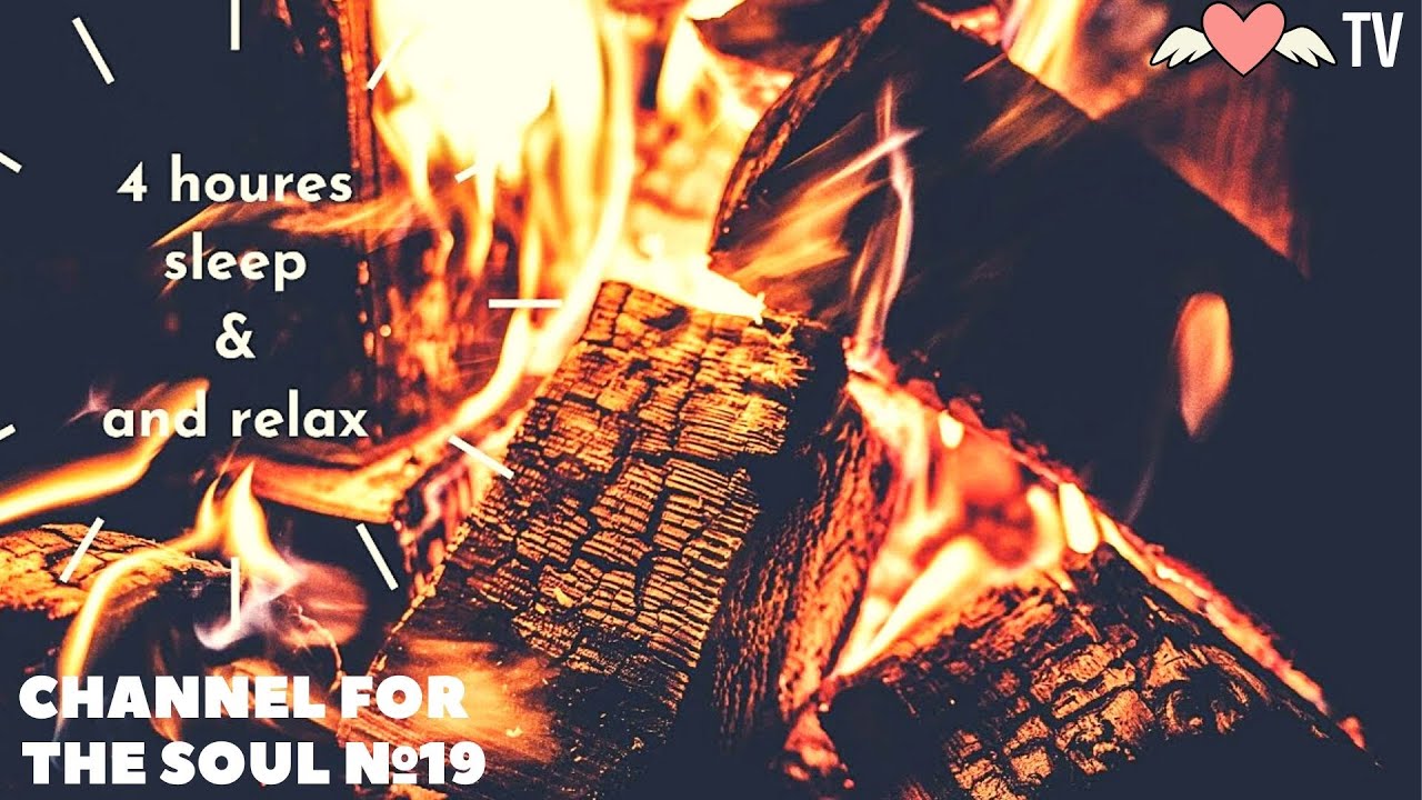 4 HOURS Best Fireplace HD 1080p video Relaxing fireplace sound ...