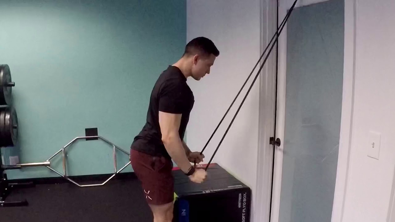 Standing Band Pulldown - YouTube