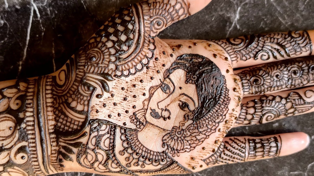 Beautiful Easy Bridal Face Using Mehndi / Bridal Mehndi Design / Dulhan ...