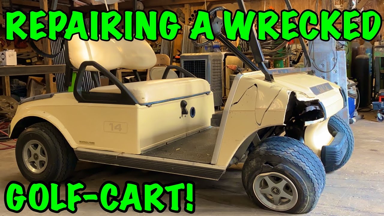 REPAIRING a wrecked golfcart -2001 Club Car DS will it run again? - YouTube