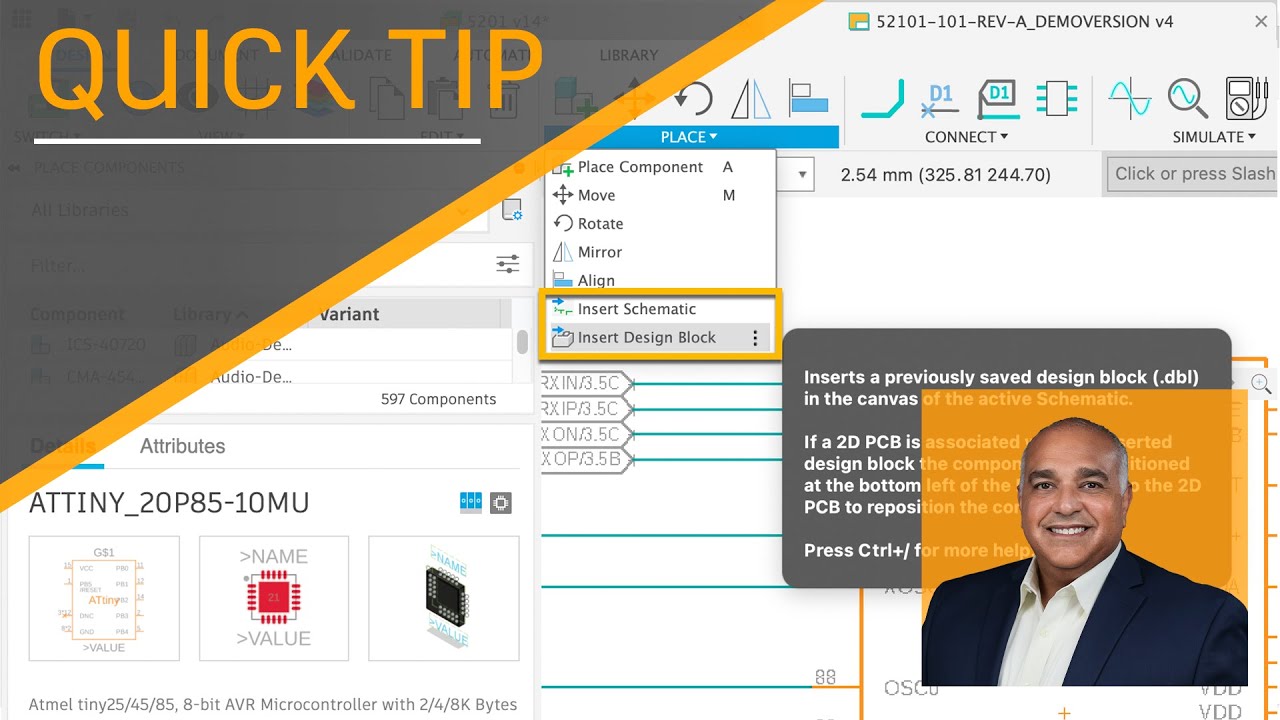 Design Blocks in Fusion 360 Electronics | Autodesk Fusion 360 - YouTube