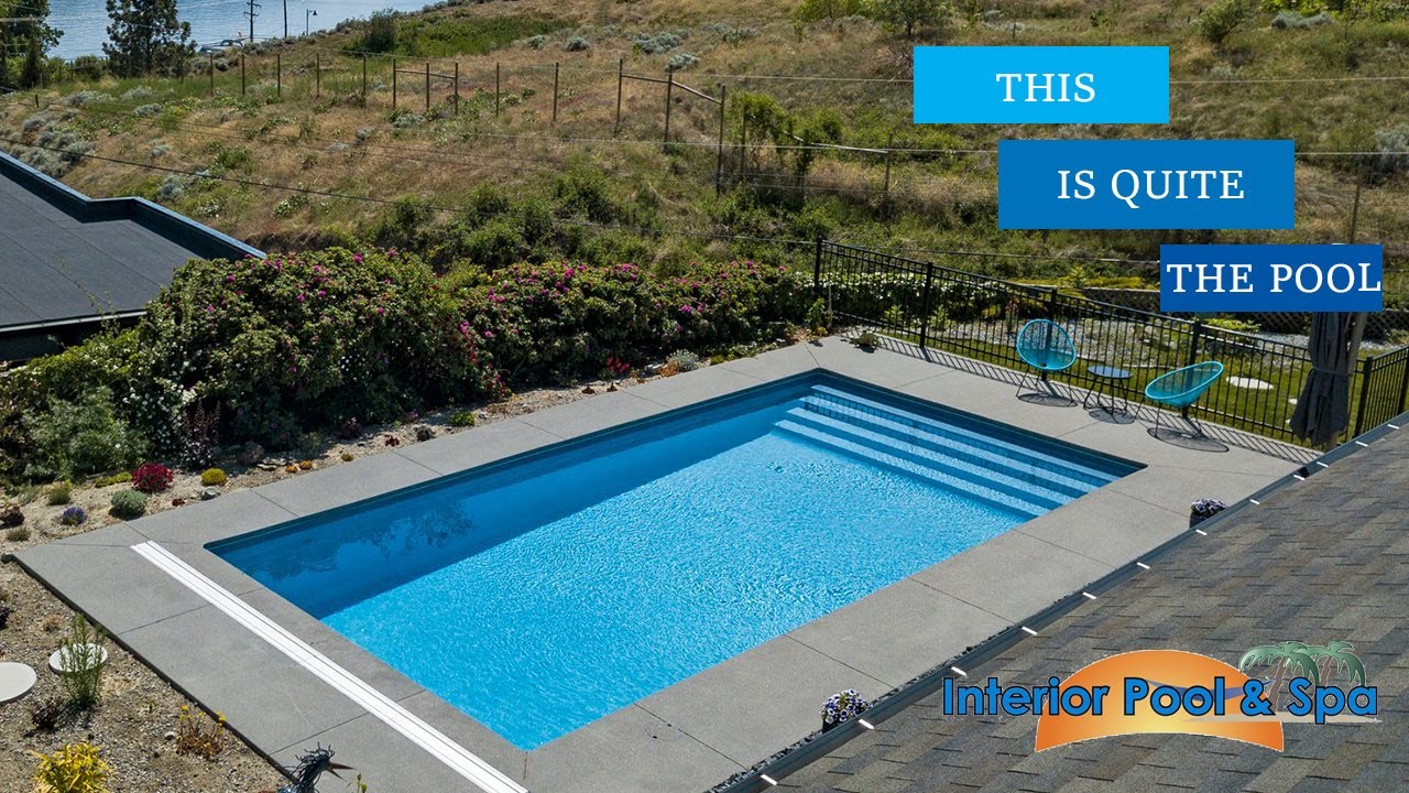 Interior Pool and Spa - Latham Lakeshore Fiberglass Pool - West Kelowna ...