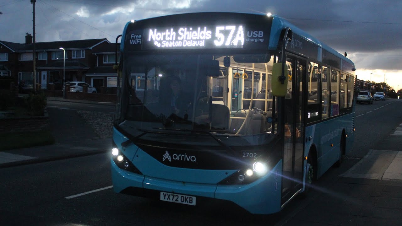 First Day in Service: Brand New: On the 57A: Arriva Northumbria YX72 ...