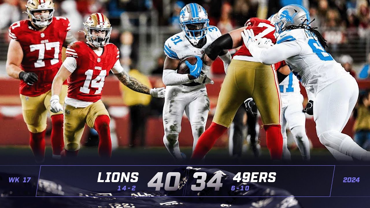 LIONS 40, 49ERS 34 - WK 17 REACTION VIDEO #lions #detroitlions #detroit ...