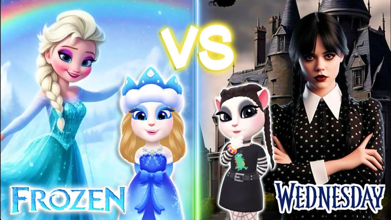 Wednesday Addams Vs Frozen Elsa|| gaming video - YouTube