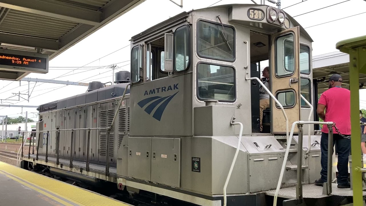 Amtrak Work Train, Old Saybrook, CT 8-4-2021 - YouTube