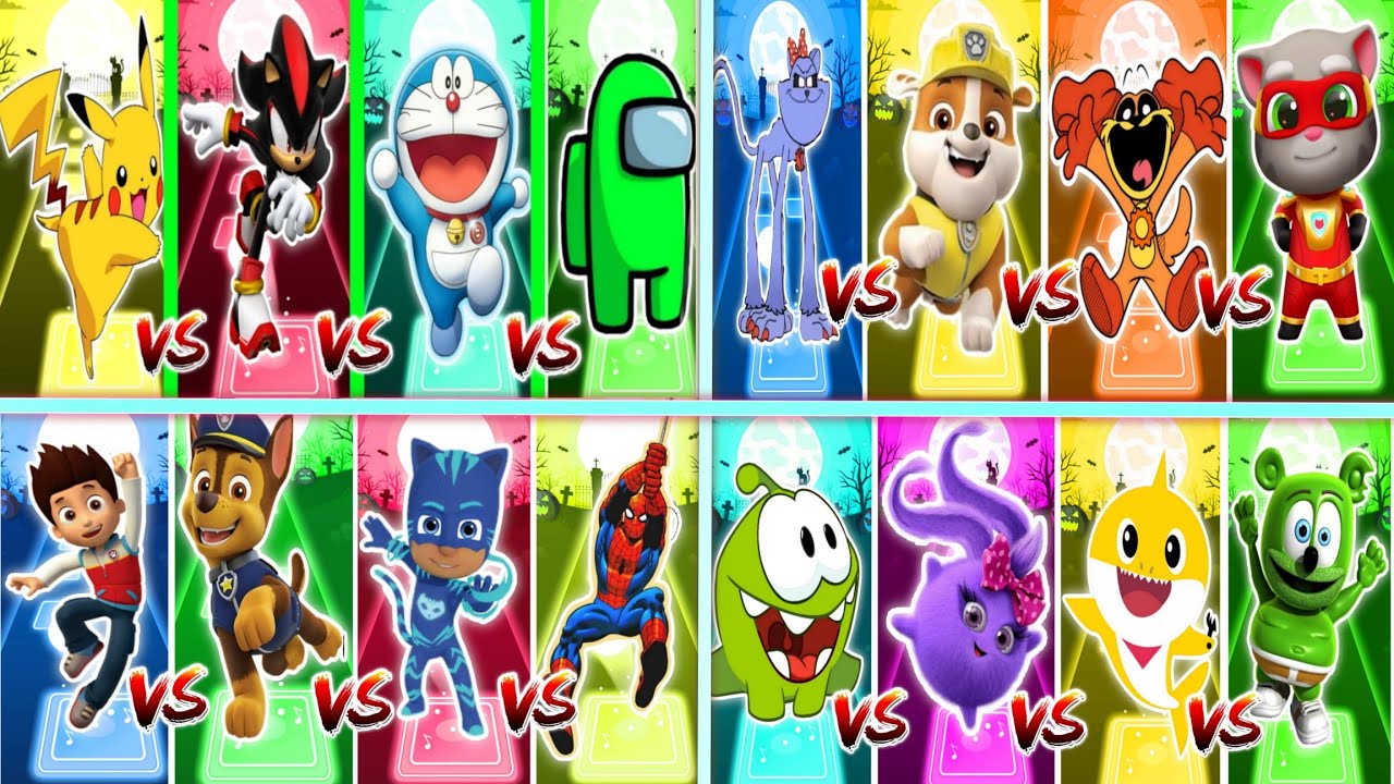 TILES HOP EDM RUSH MULTI CARTOON CHARACTERS DANCE | COFFIN DANCE SONG 🎵 ...