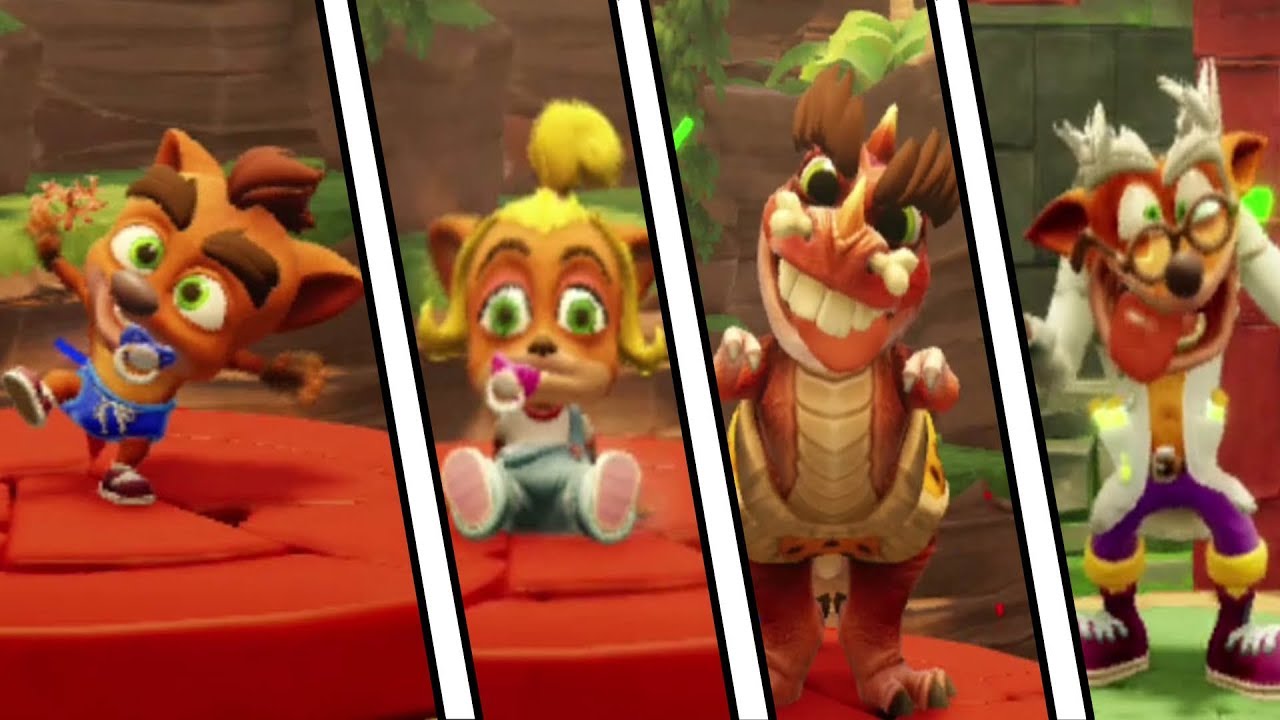 Crash Team Racing - Back N. Time DLC - All new Characters & Animations ...