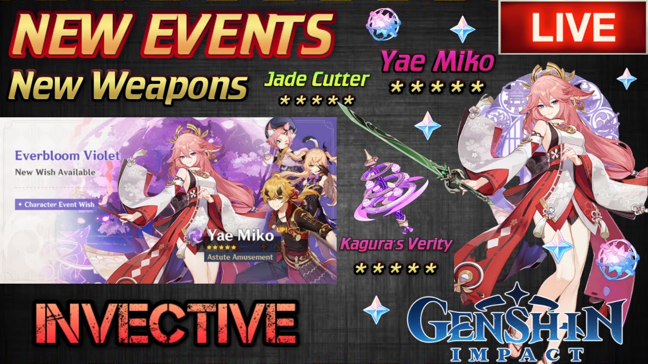 Yae Miko Wish Event Genshin Impact Version 2.5 LIVE - YouTube