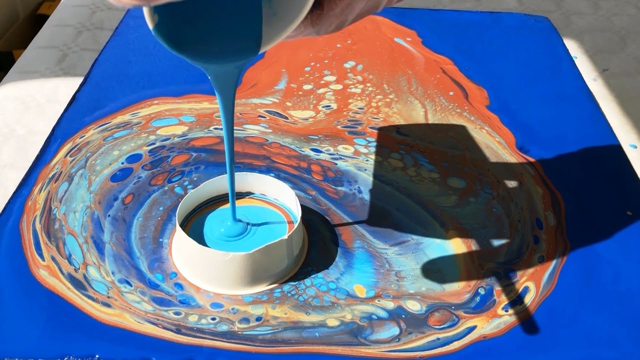 Open cup technique | Easy cells! | Acrylic pouring - YouTube