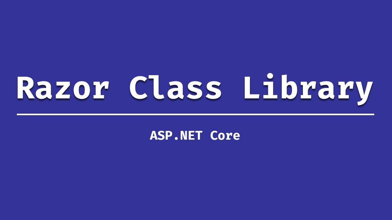 آموزش Razor Class Library - YouTube