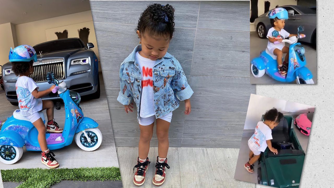 Stormi Playing with her Cars🛵 #stormiwebster #kyliejenner - YouTube