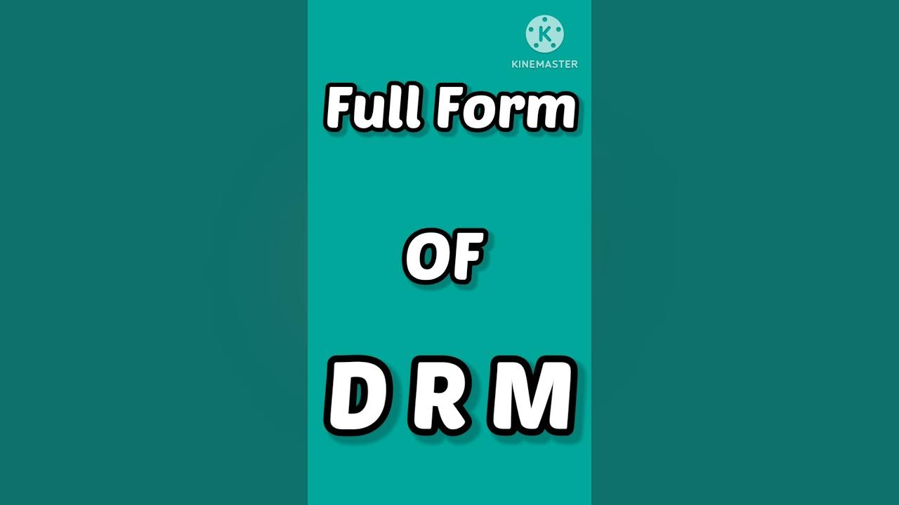 Full Form Of DRM || What is the full form of DRM - YouTube