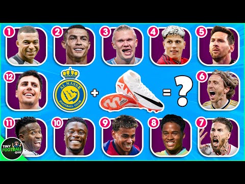 ⚽️ Guess the FOOTBALL PLAYER by SONGS, Wife & Club Transfer | Ronaldo, Mbappe | Tiny Football Quiz
