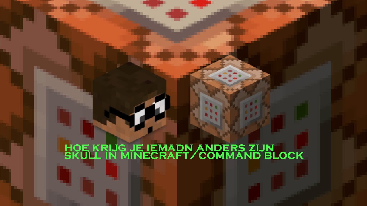 hoe krijg je iemand anders zijn skull in minecraft/command block - YouTube