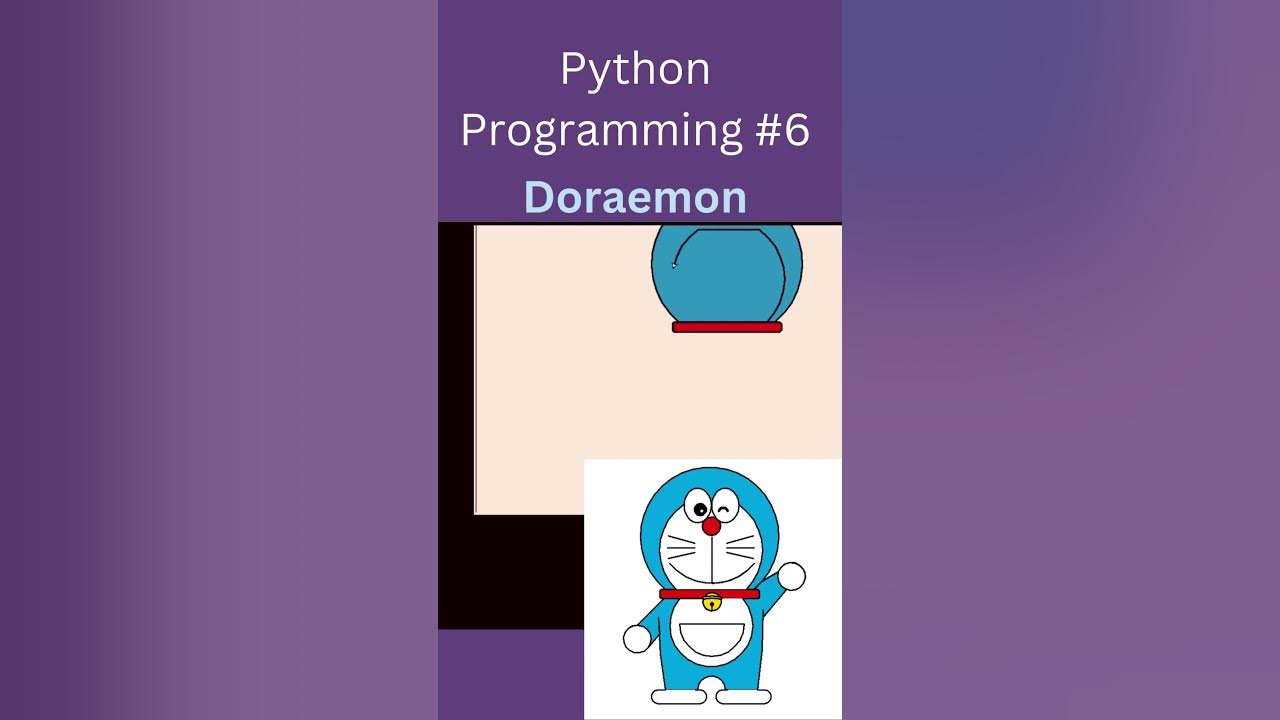 Python Programming 5 Doraemon Using Python Python Code Shorts
