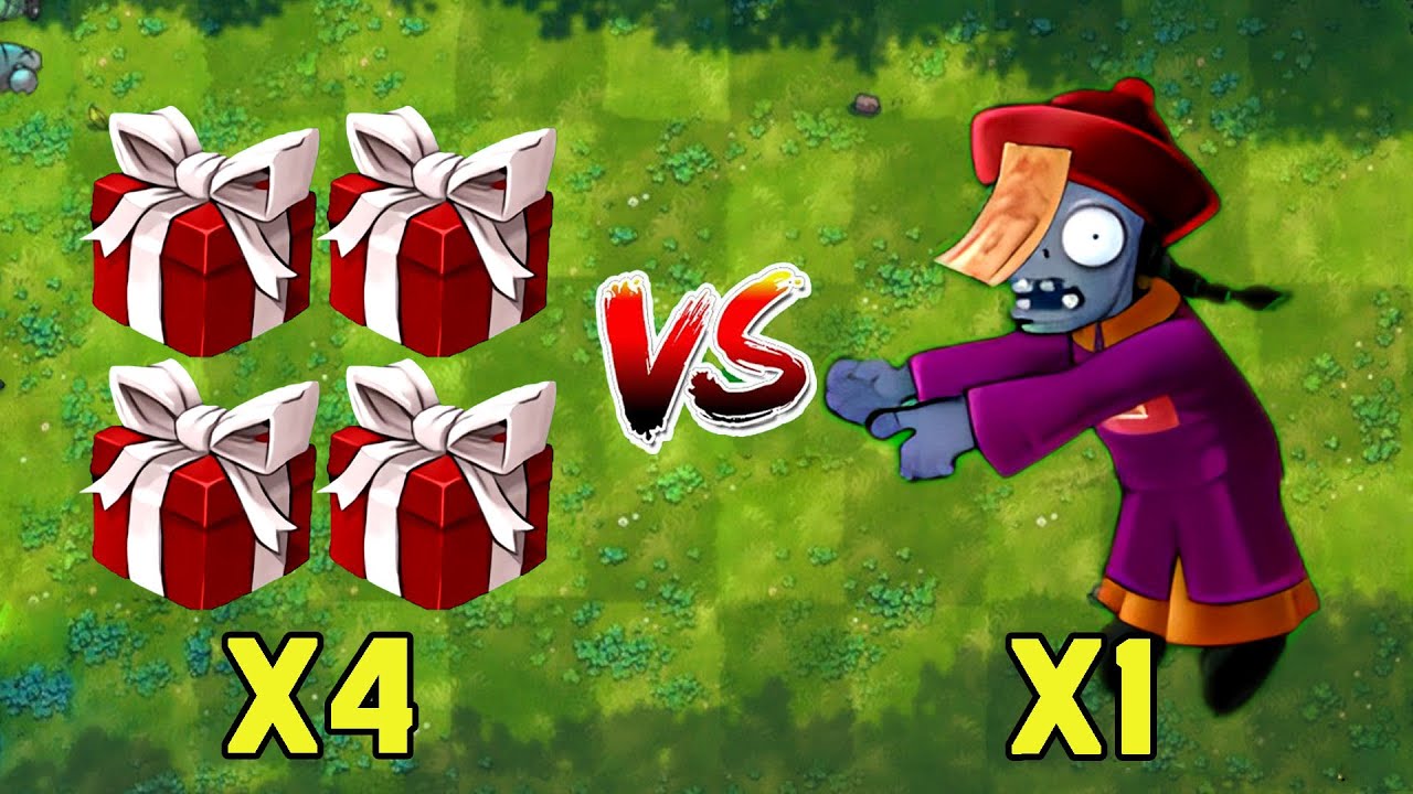 4 Fusion Plants Box Vs 1 Chinese Zombie - Who Will Win? PVZ 1 Fusion ...