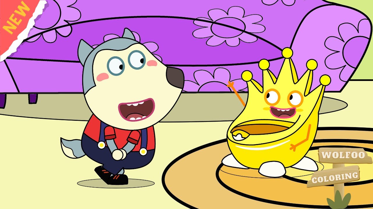 Yes Yes Go Potty - Wolfoo Coloring Story - YouTube