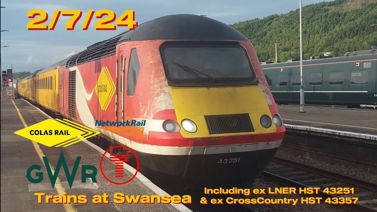 Trains At Swansea inc 43251 and 43357 PLPR inspection train (2/7/24 ...