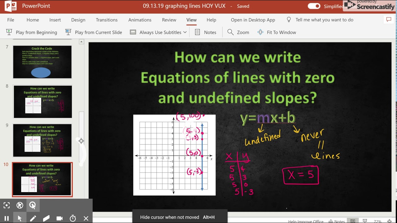 09.13.19 graphing lines HOY VUX.pptx - YouTube