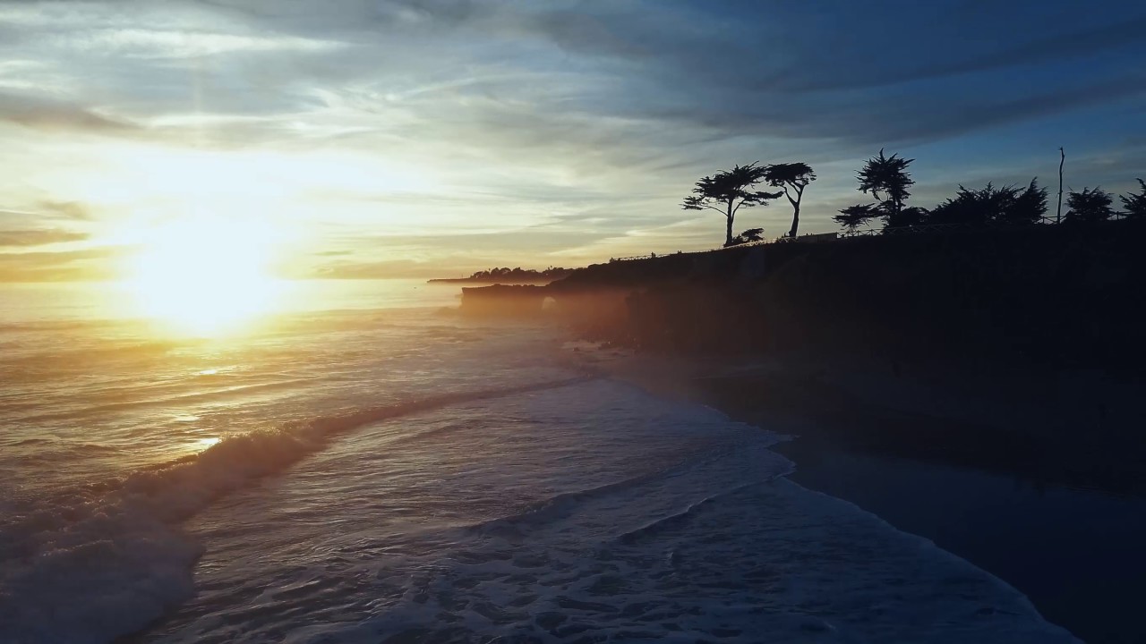 Santa Cruz Lighthouse State Beach Sunset - YouTube