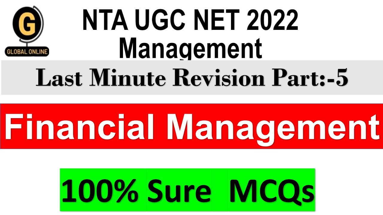 NTA UGC NET 2022 Management Unit 5 100% Sure MCQs - YouTube