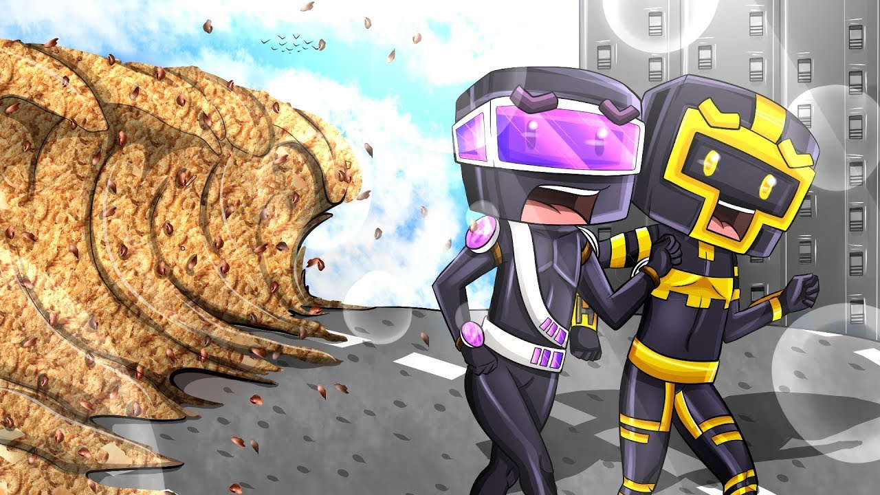 MINECRAFT: RETO DE LA BASE VS TSUNAMI DE CHIPS AHOY 🍪🌊 | ¡GALLETAS ...