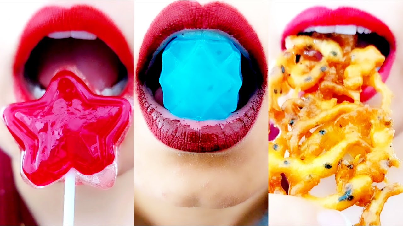 Mukbang Food Eating Sounds ASMR : Yummy Food in 1 minute - YouTube