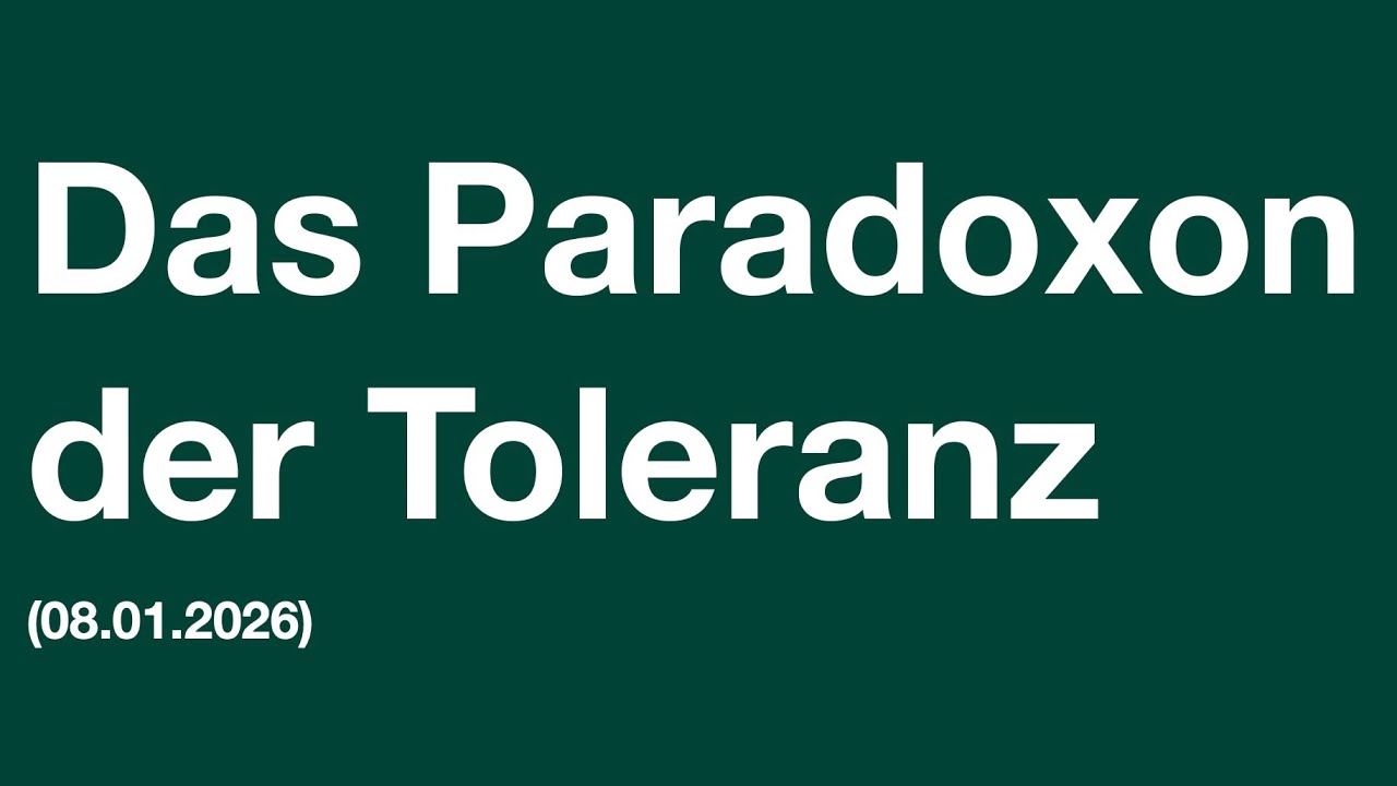 Das Paradoxon der Toleranz - YouTube