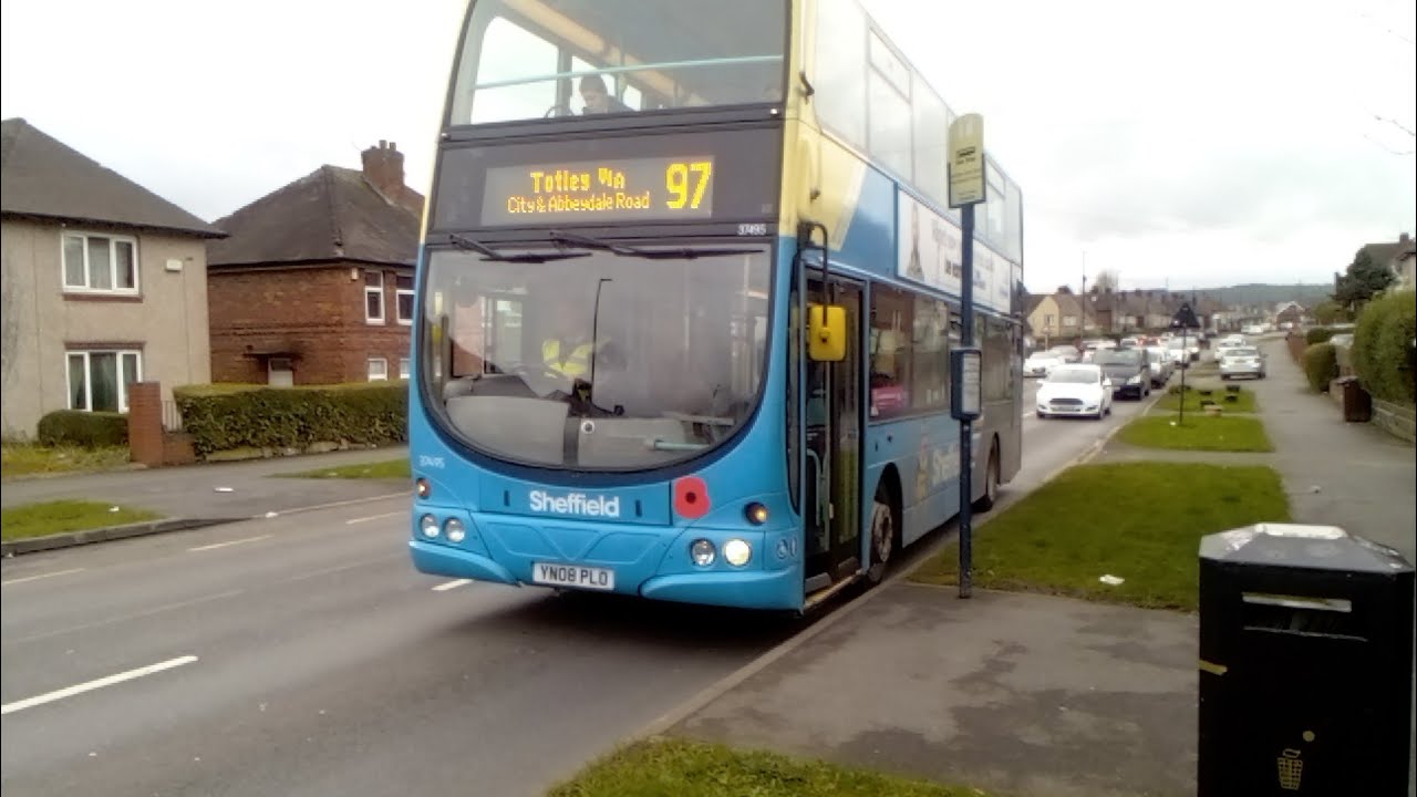 FIRST BUS SHEFFIELD VOLVO B9TL WRIGHT ECLIPSE GEMINI 1 37495 YN08 PLO ...