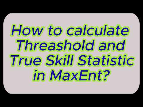 How to calculate Threshold and True Skill Statistic TSS using R - YouTube
