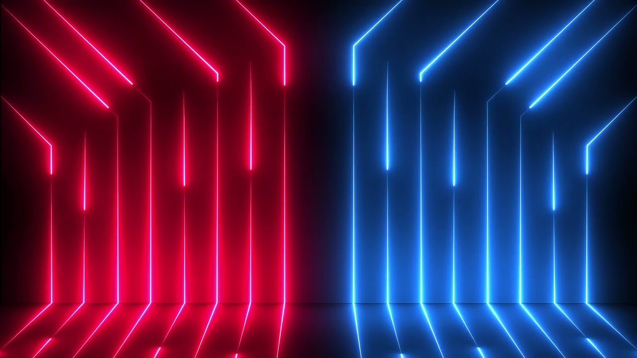 4K Neon Multicolored lines Animation 60 Min | Moving Wallpaper ...