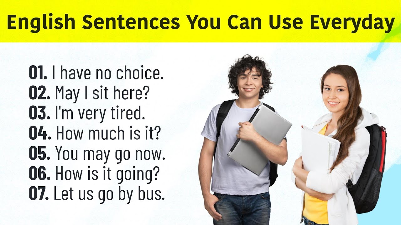 English Sentences You Can Use Everyday || 50 Daily use English ...