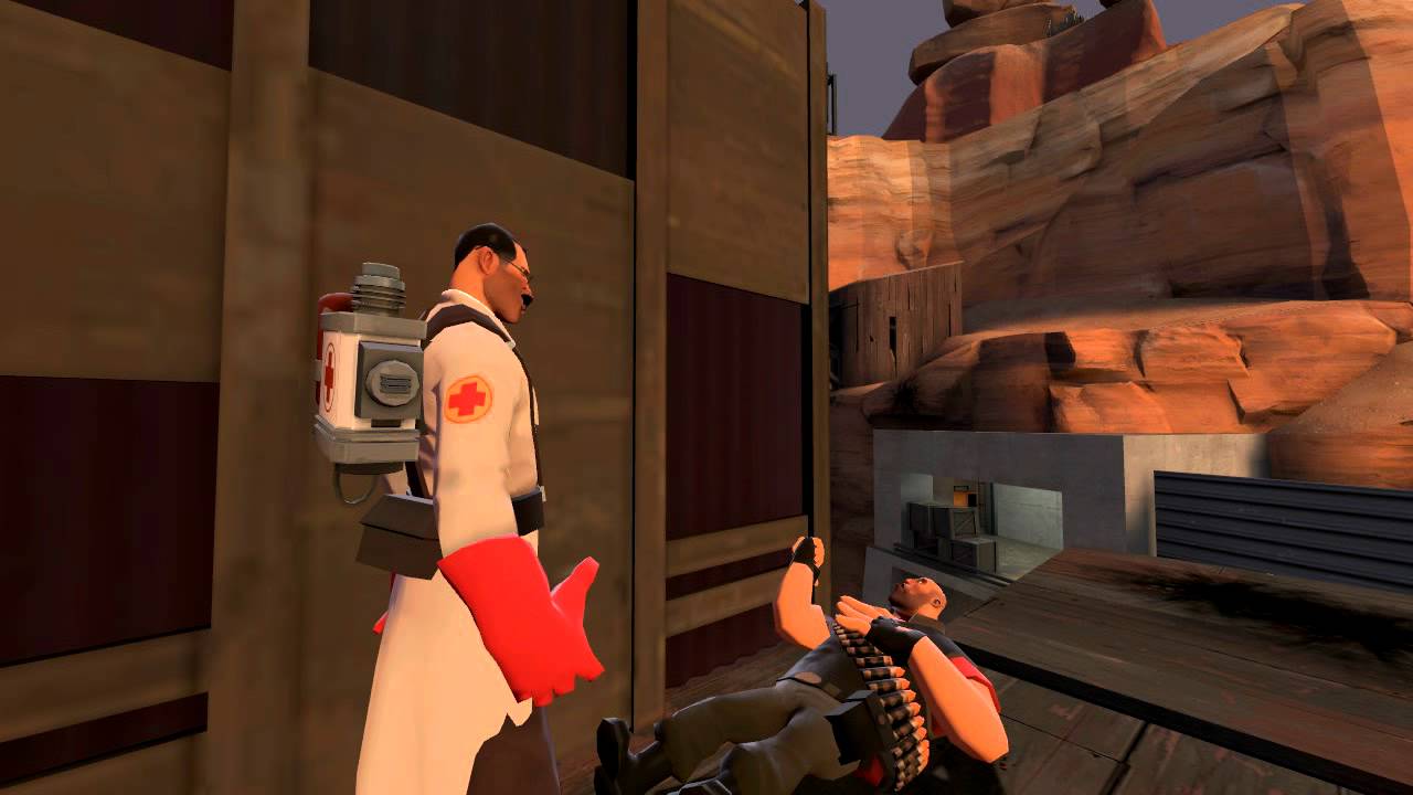 Medic gives Heavy a Sandvich - YouTube