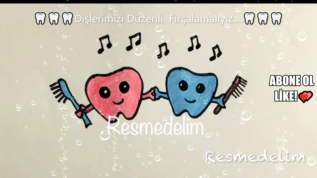 Sevimli Diş Çizimi🦷Kolay Diş Çizimi🦷Diş Nasıl Çizilir🦷Kolay Çizimleri ...