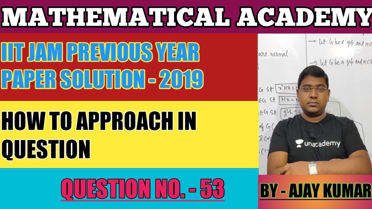 IIT JAM MATHEMATICS 2019 PAPER SOLUTION || Q53 - YouTube