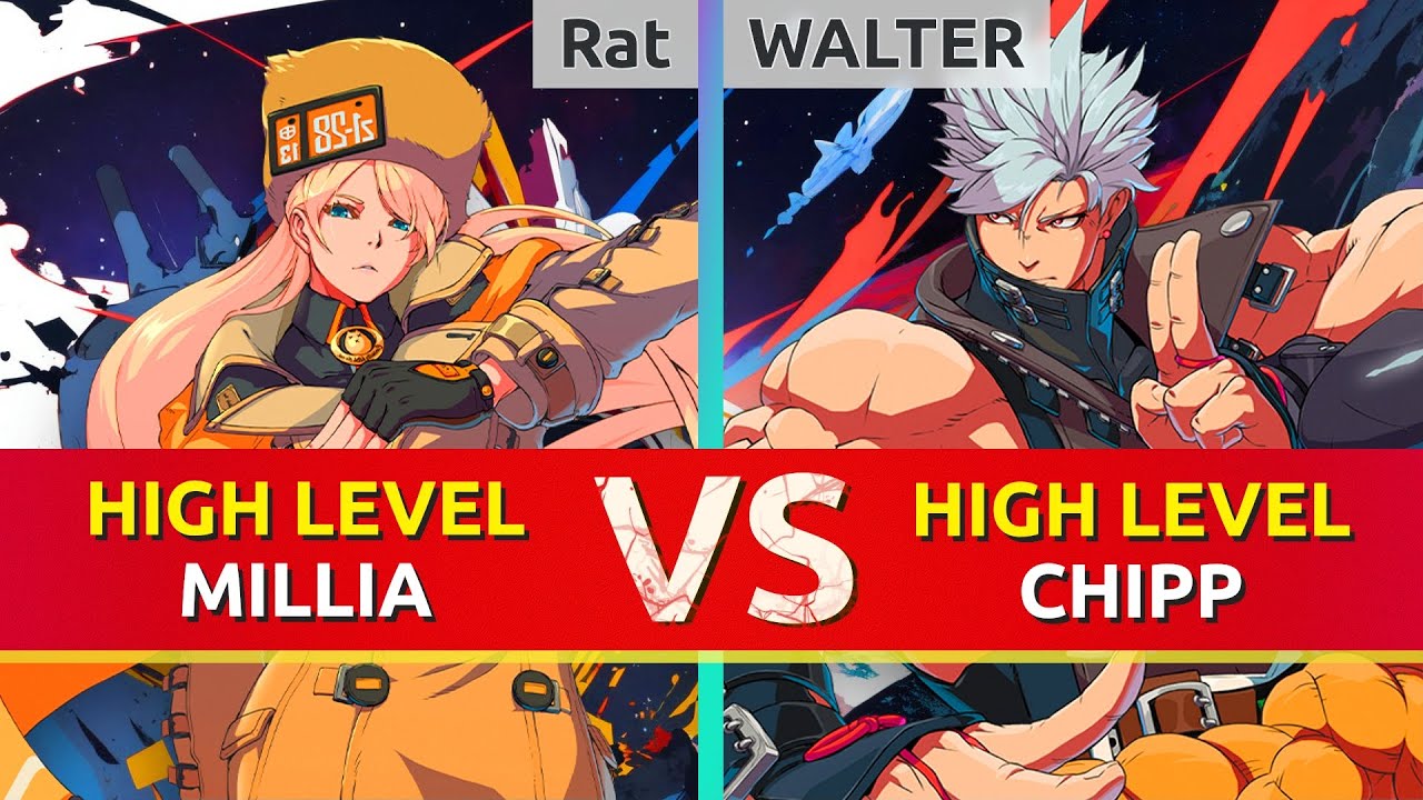 GGST Rat (Millia) vs WALTER (Chipp). Guilty Gear Strive High Level ...