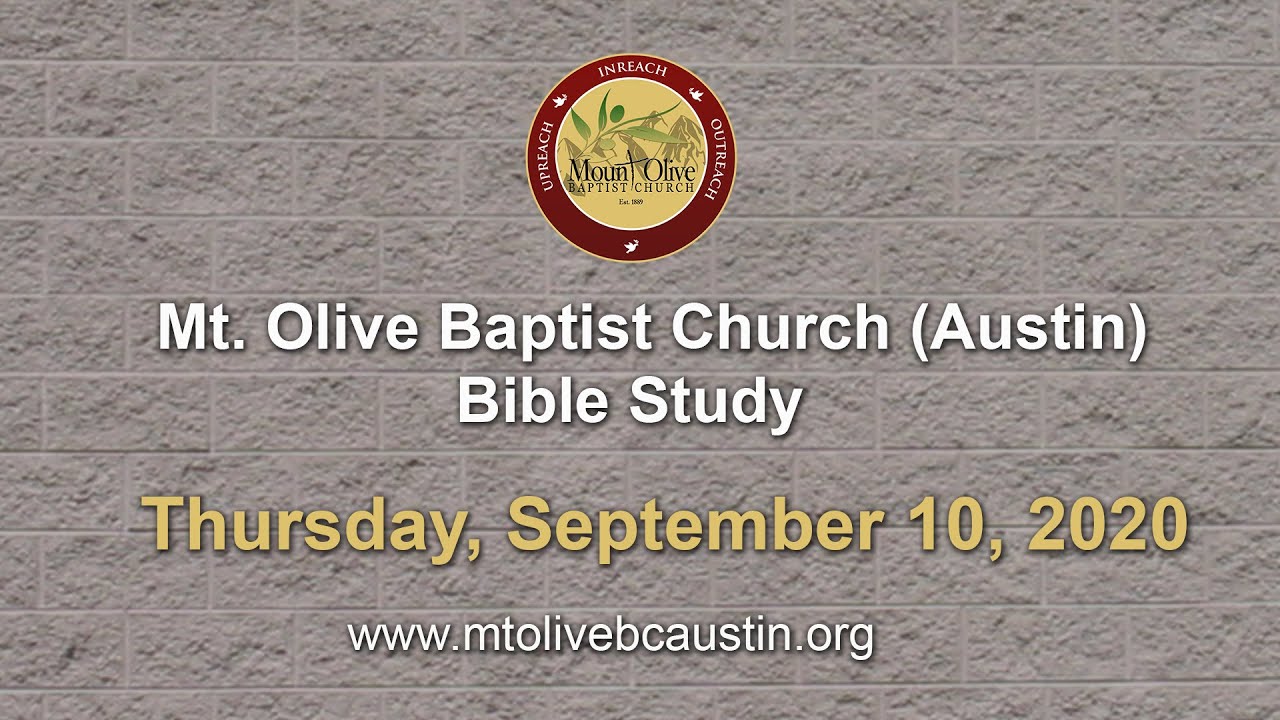 Bible Study Weekly - September 10, 2020 - YouTube