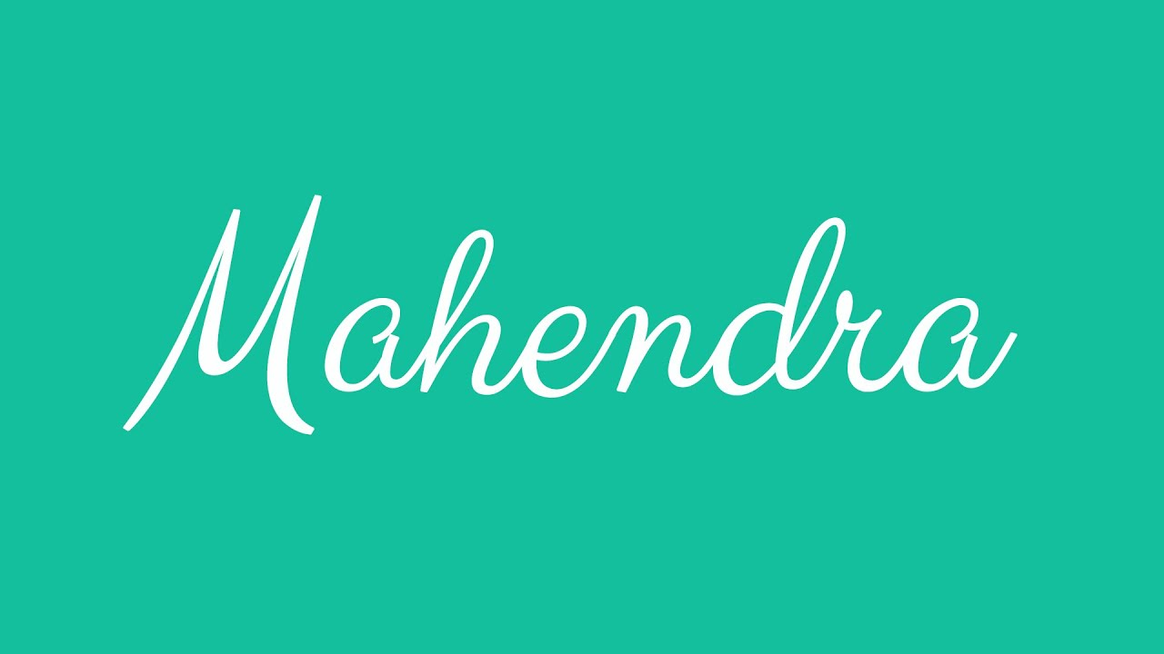 Learn how to Sign the Name Mahendra Stylishly in Cursive Writing - YouTube